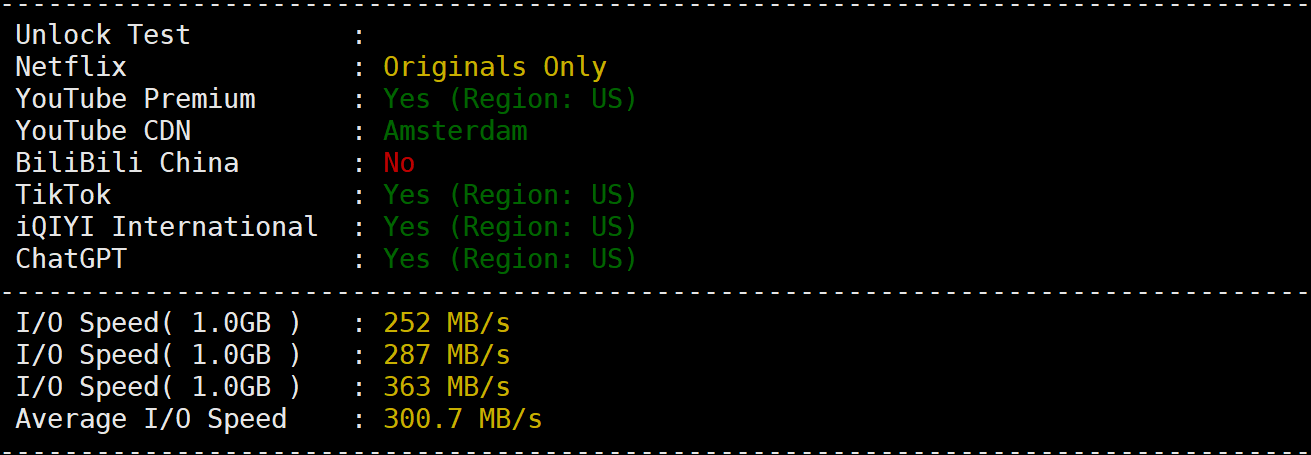 Linux 服务器一键测试、测速脚本 SuperBench – 夜梦星尘の折腾日记